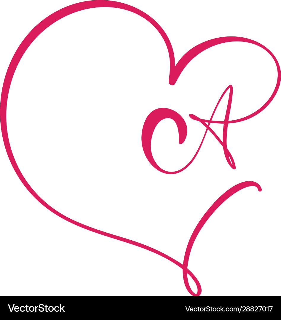 Vintage floral letter monogram Royalty Free Vector Image