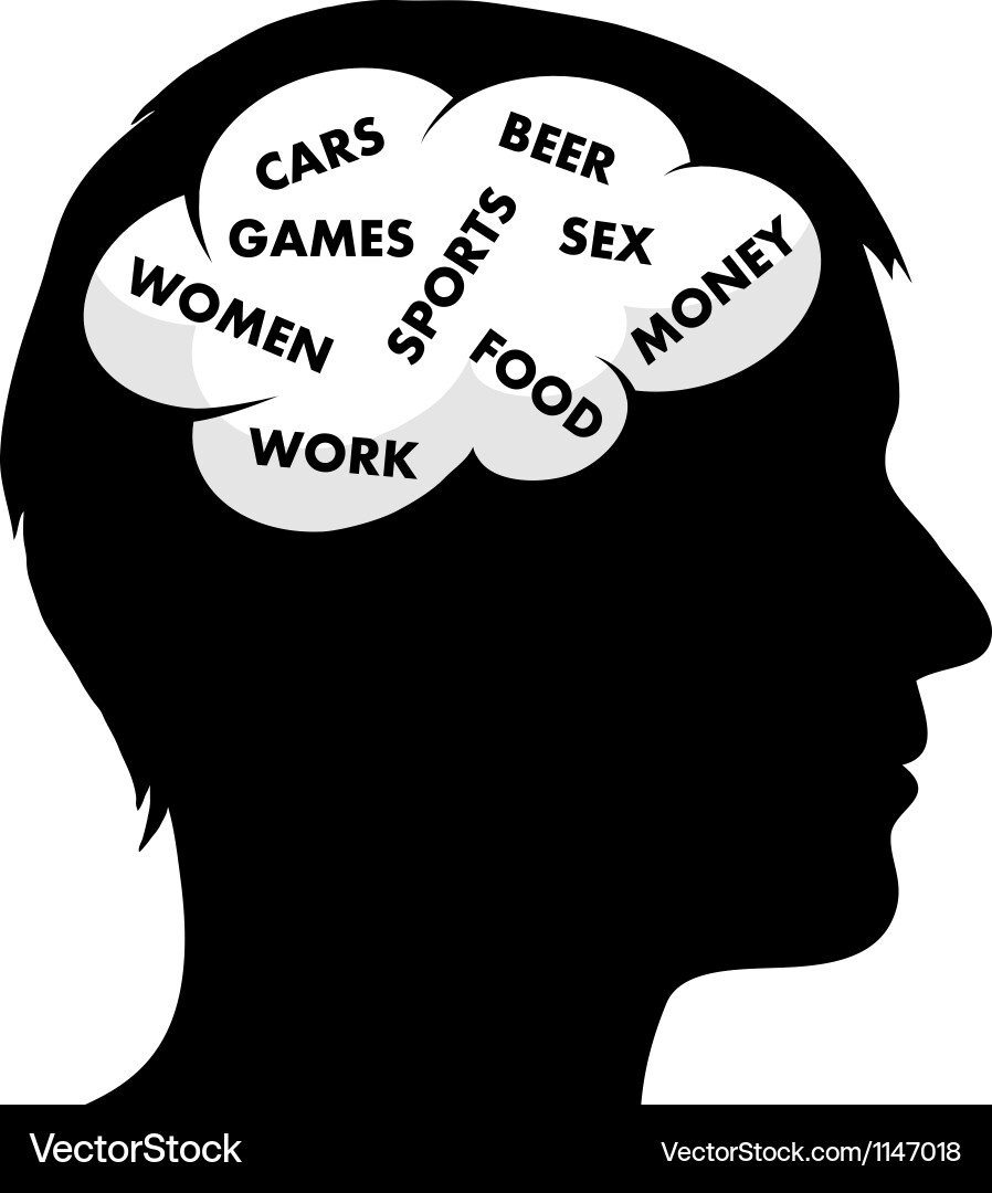 A man s mind Royalty Free Vector Image - VectorStock