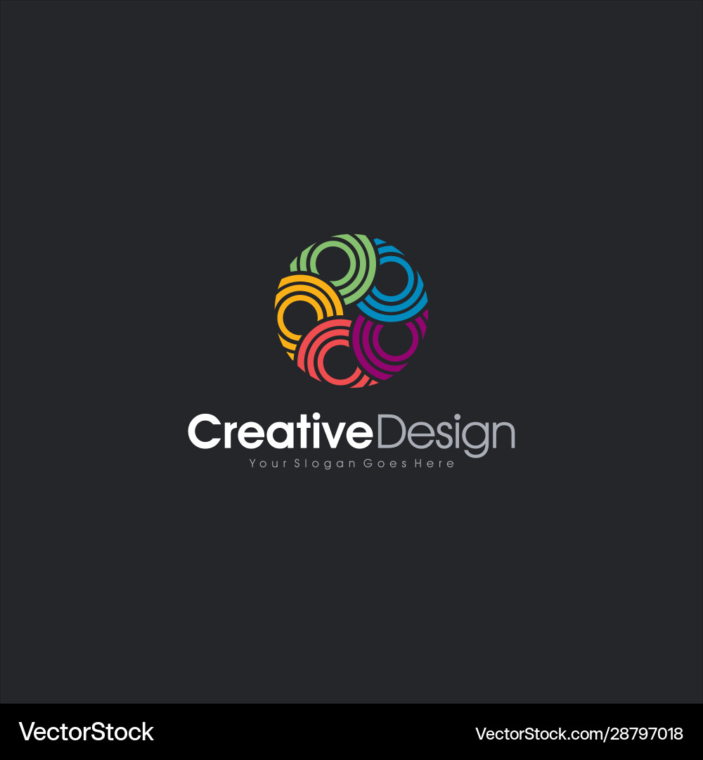 Abstract logo letter o circle Royalty Free Vector Image