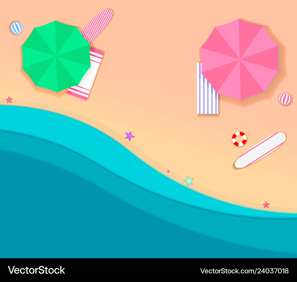 Beach and sand Royalty Free Vector Image - VectorStock