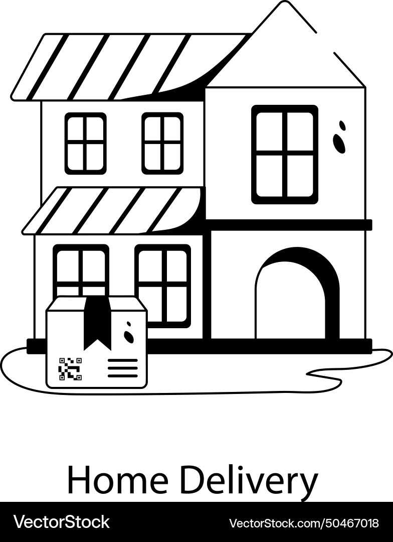 Home delivery Royalty Free Vector Image - VectorStock