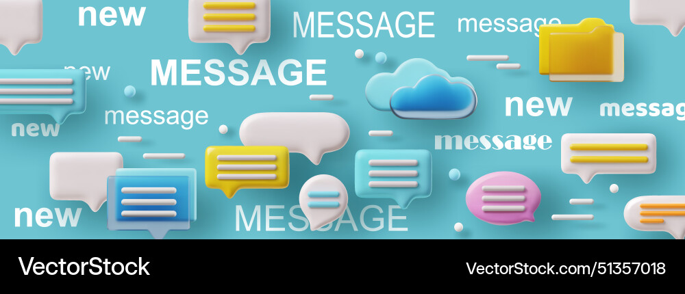 Horizontal 3d with the image Royalty Free Vector Image