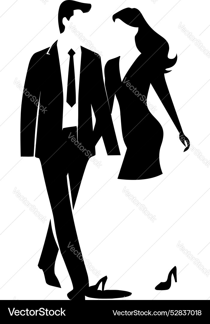 Serene steps emblematic logo everlasting love Vector Image