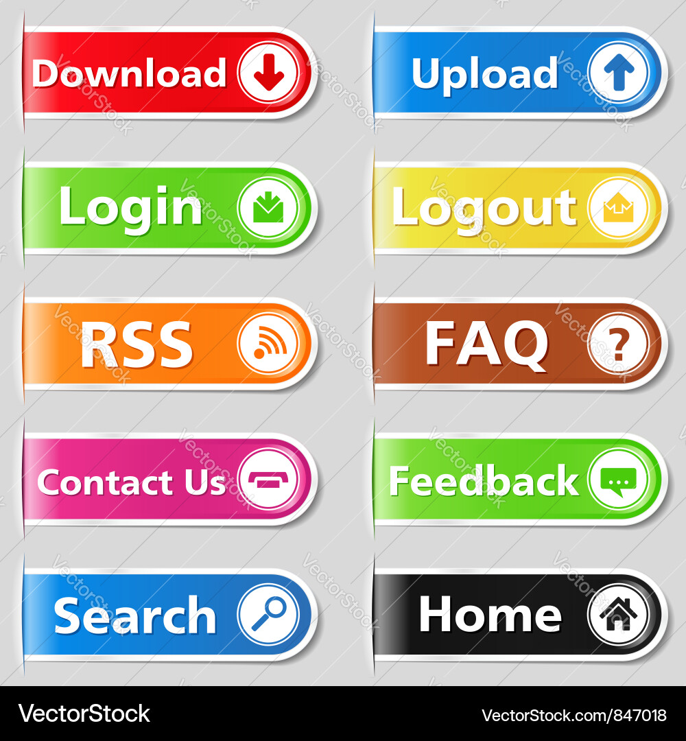 Web tabs Royalty Free Vector Image - VectorStock