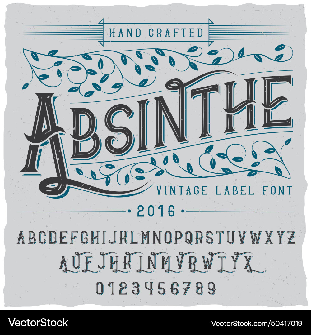 Alcohol hand crafted poster Royalty Free Vector Image