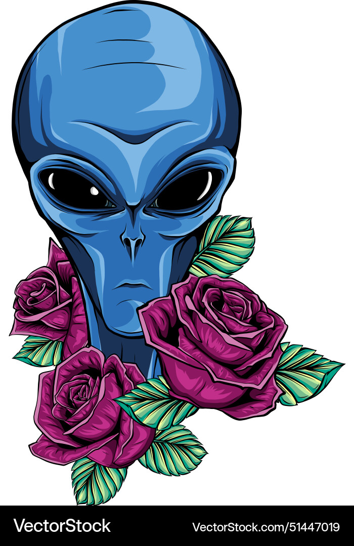 Alien head design Royalty Free Vector Image - VectorStock