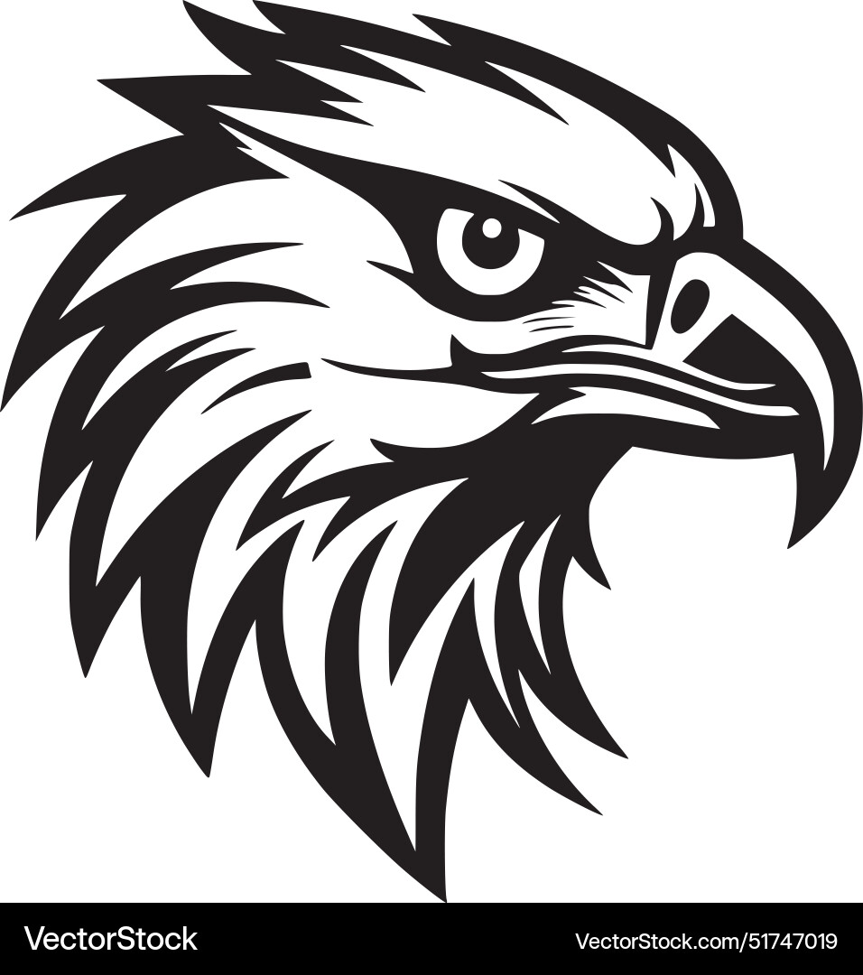 Falcon - minimalist and simple silhouette Vector Image