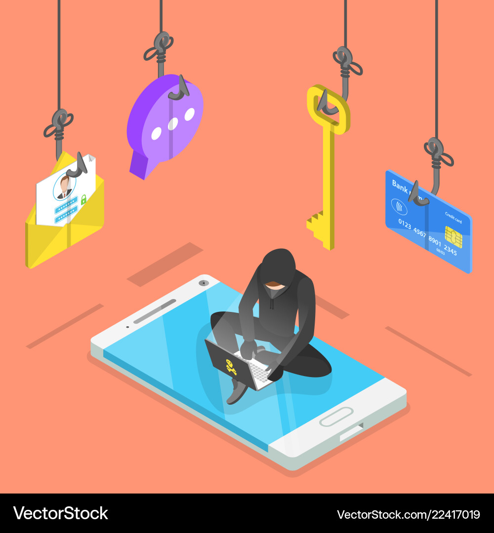 Phishing Attack Concept Royalty Free Vector Image