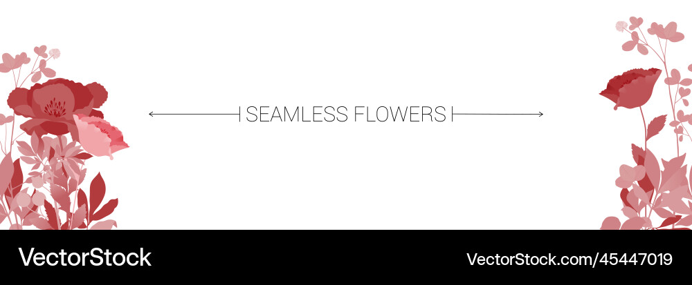 Spring blossomed garden monochromatic seamless Vector Image