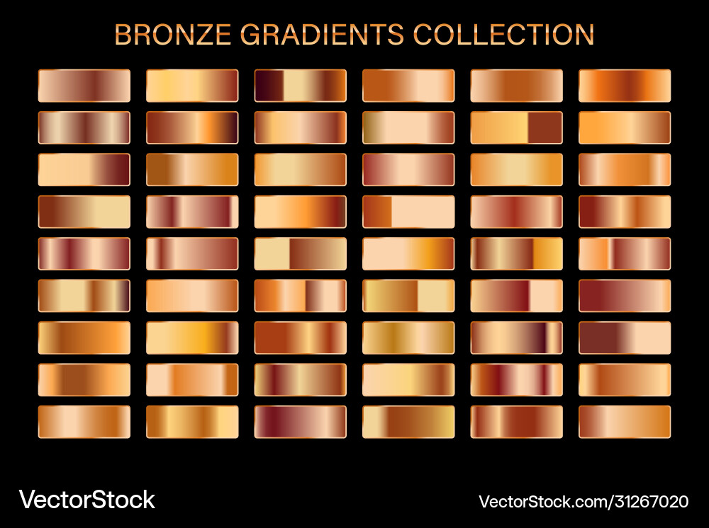 Bronze glossy gradient metal foil texture color Vector Image