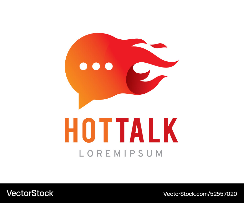 Hot talk logo symbol or icon template Royalty Free Vector