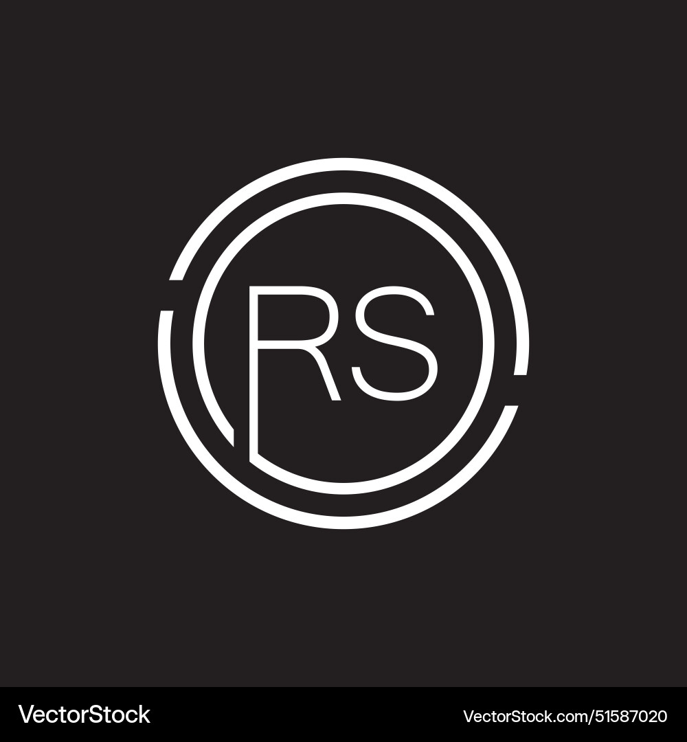 Luxury letter rs logo designroyal premium Vector Image