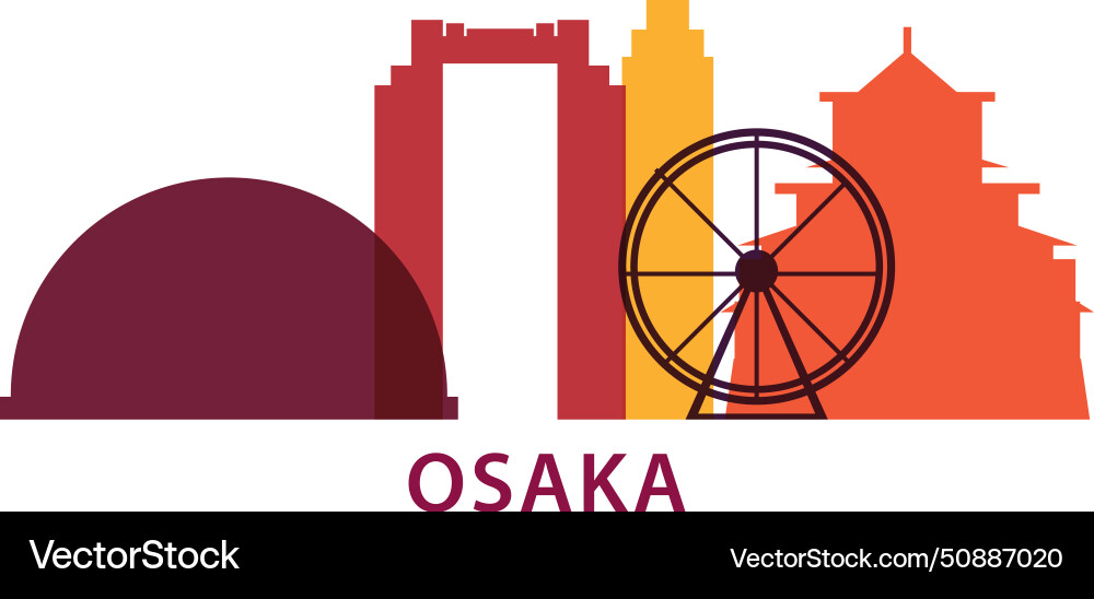 Osaka banner Royalty Free Vector Image - VectorStock