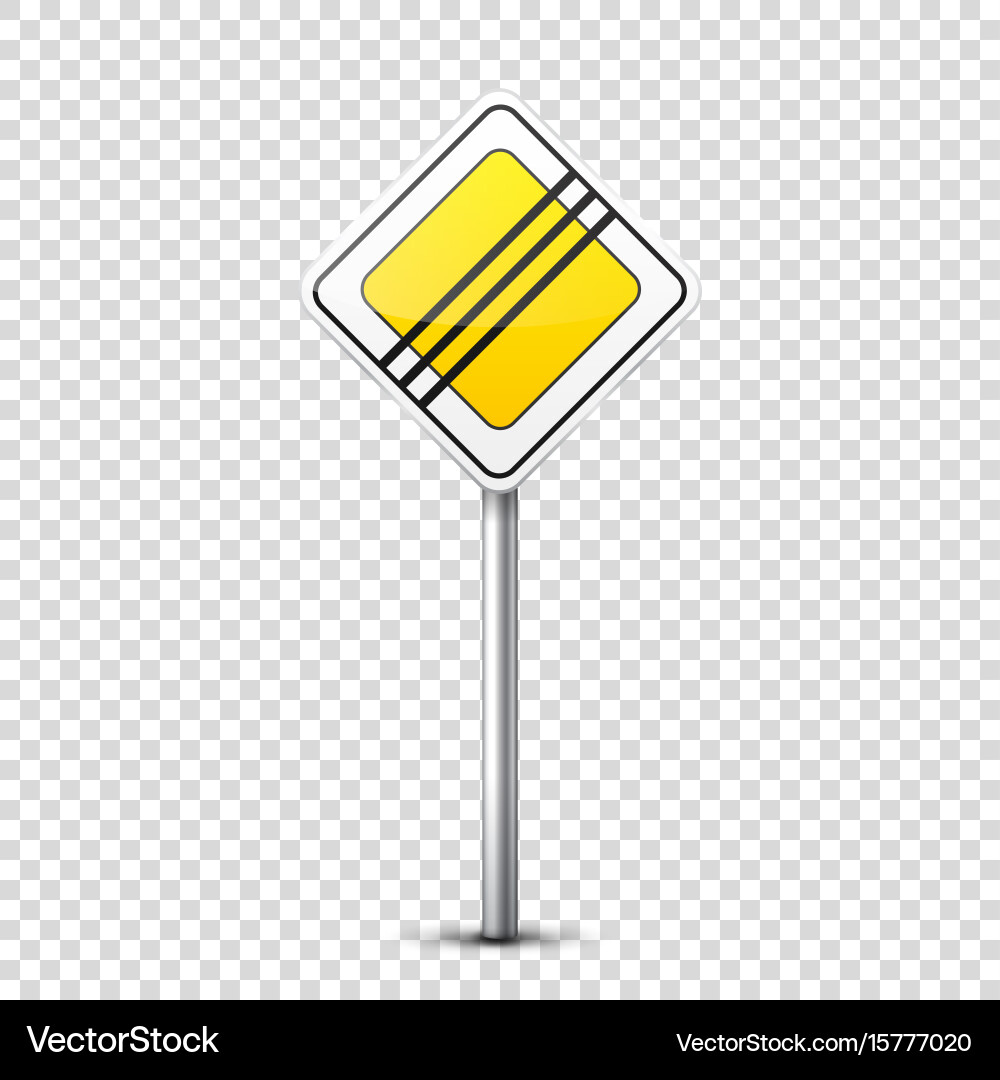 Road yellow signs collection isolated Royalty Free Vector