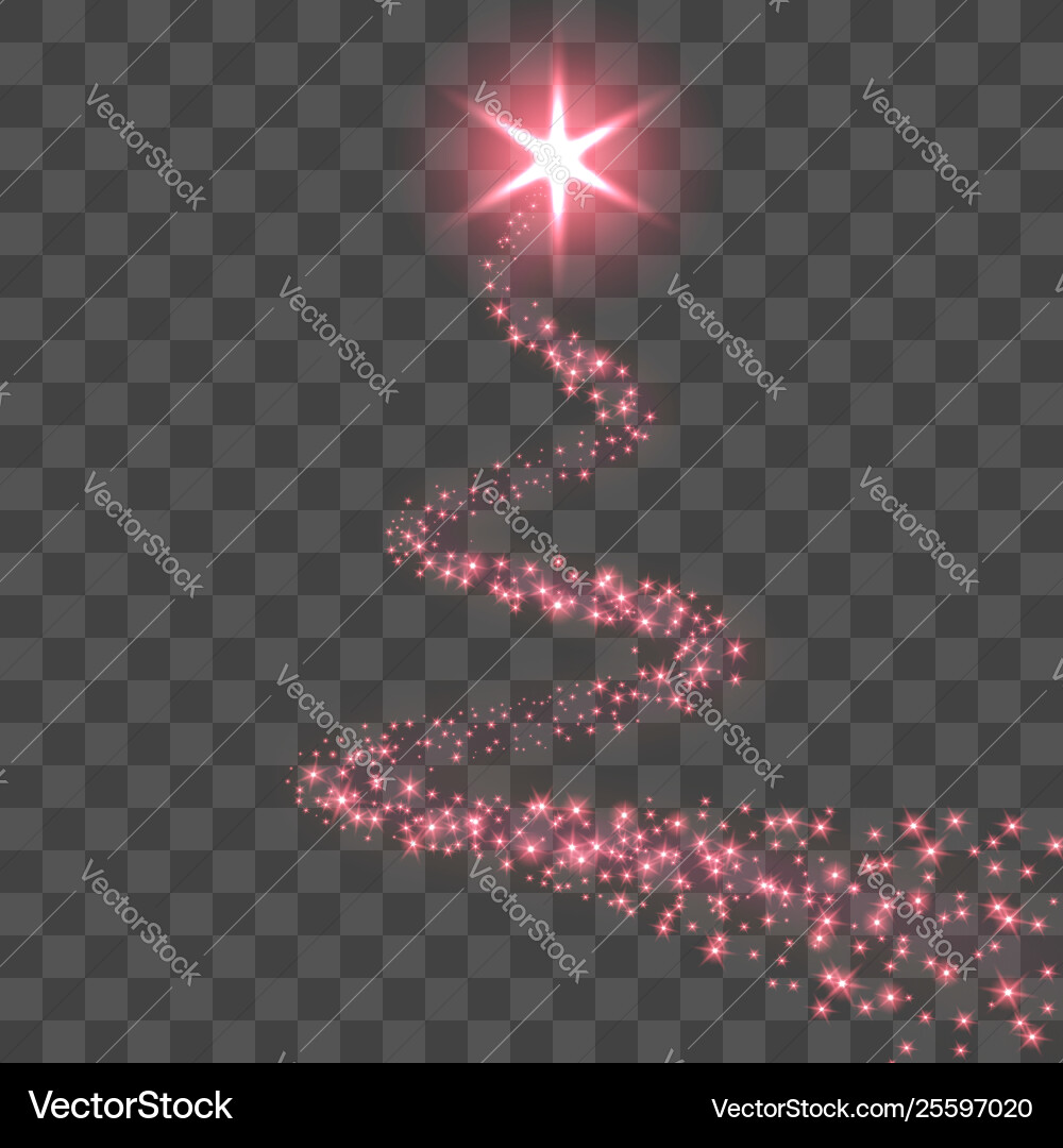 Star trail isolated black transparent background Vector Image