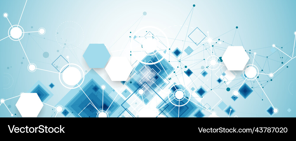 Template for science and technology presentation Vector Image