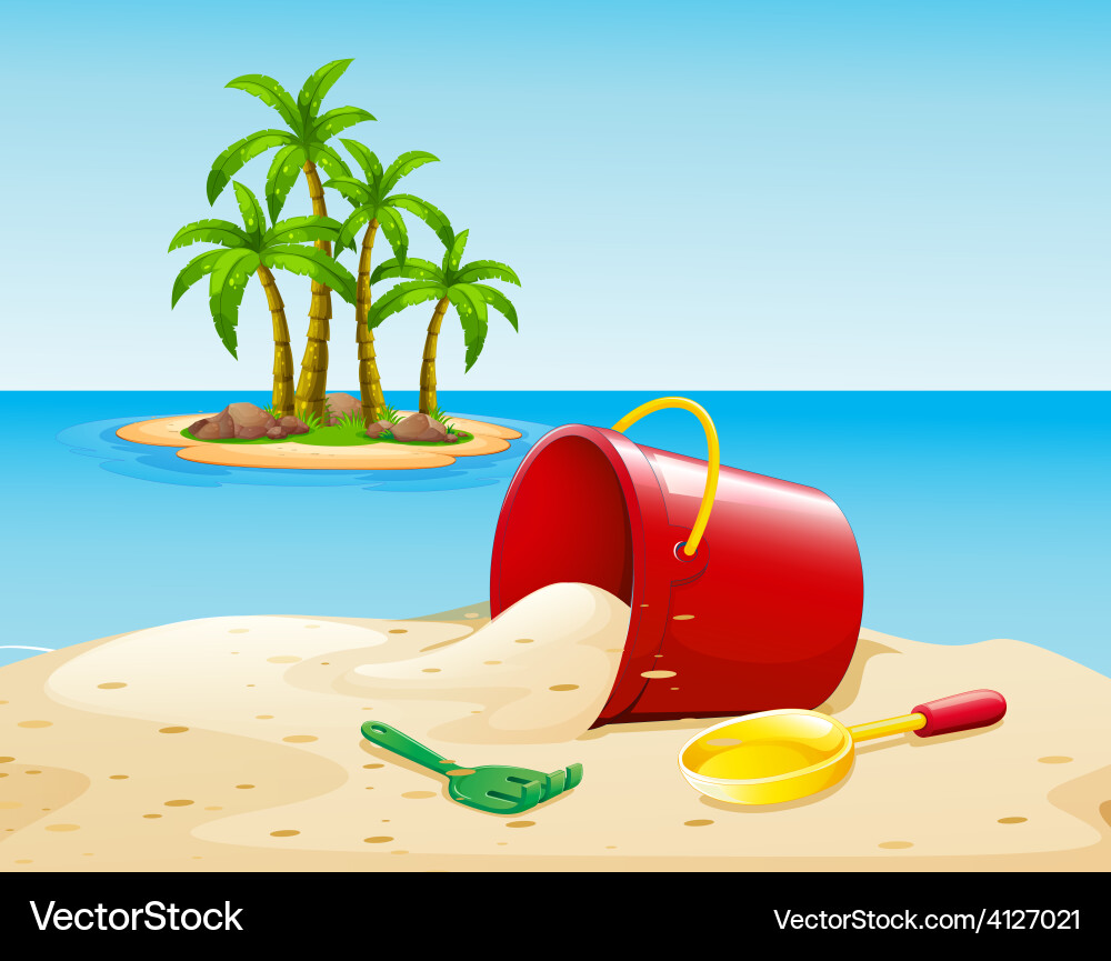 Beach and ocean Royalty Free Vector Image - VectorStock
