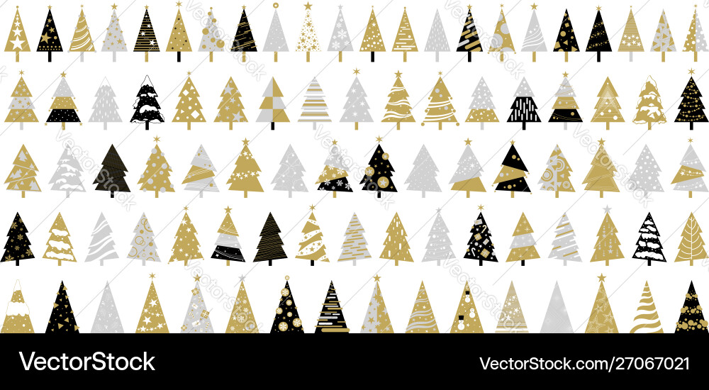 Christmas tree on white background Royalty Free Vector Image
