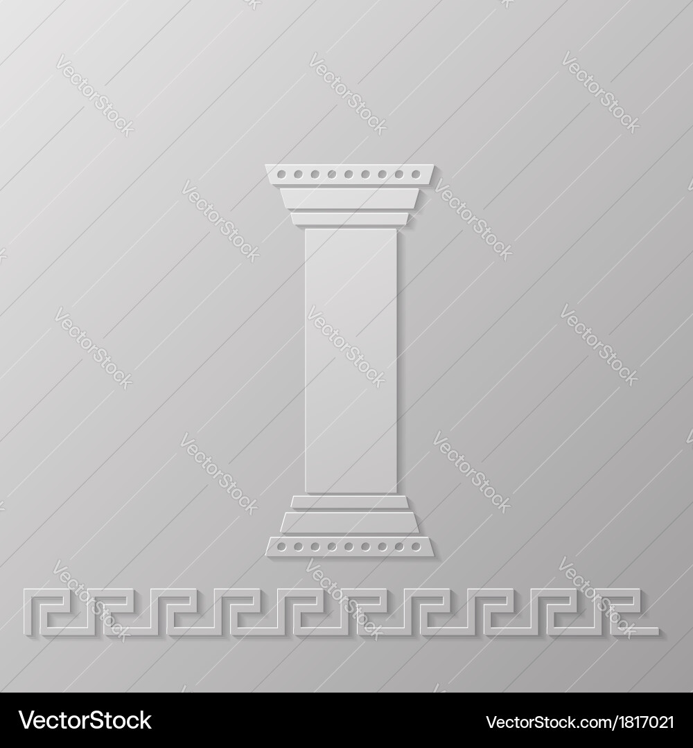 Greek column Royalty Free Vector Image - VectorStock