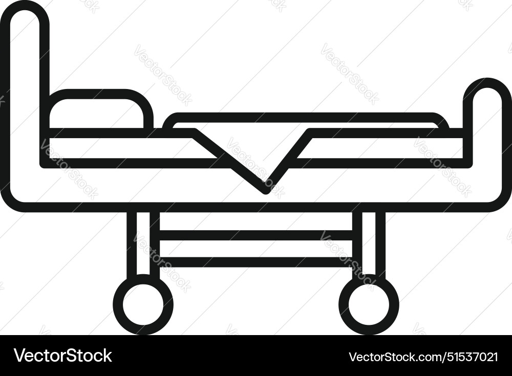 Hospital bed representing medical care Royalty Free Vector