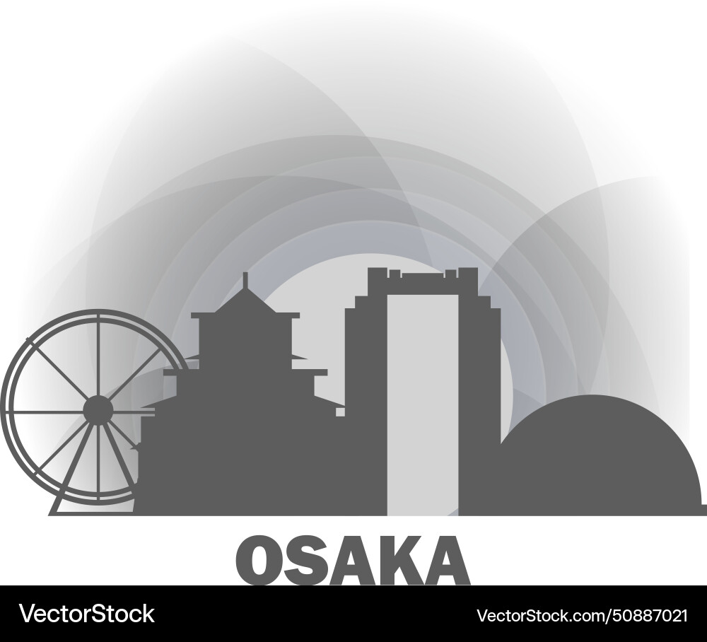 Japan osaka Royalty Free Vector Image - VectorStock