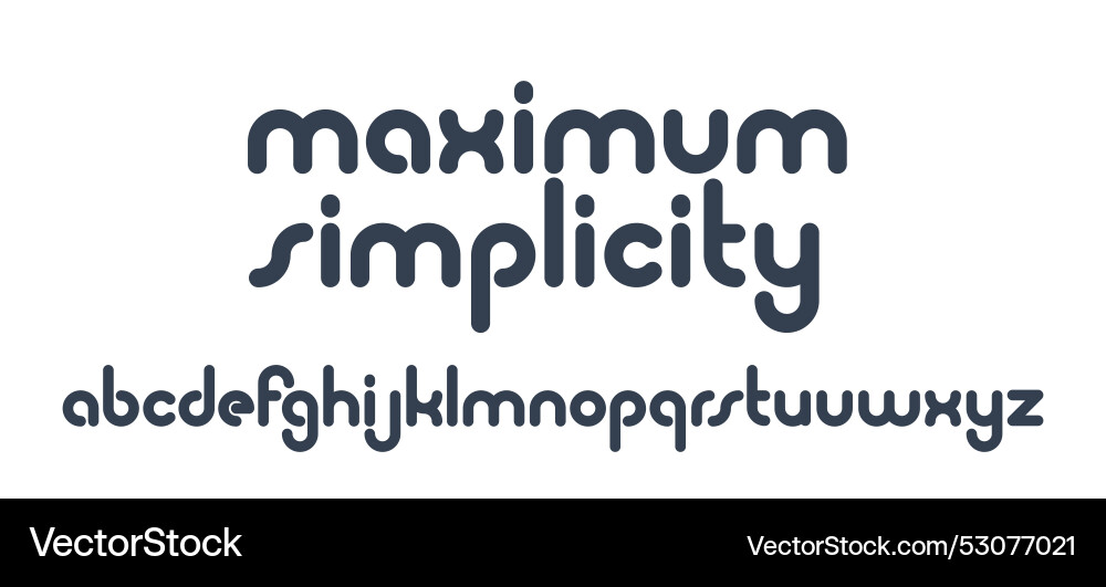 Maximum simplicity font for logos simple Vector Image