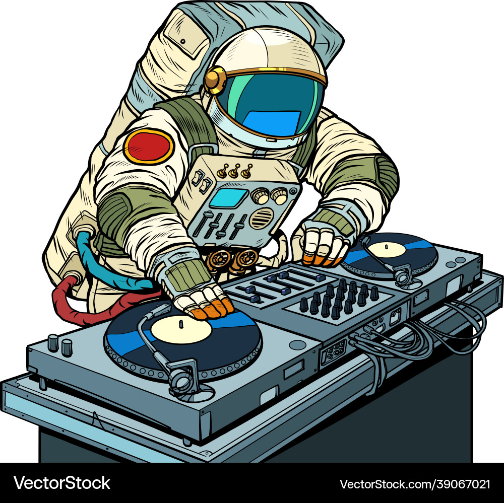 Retro DJ Turntables Concert Royalty Free Vector Image