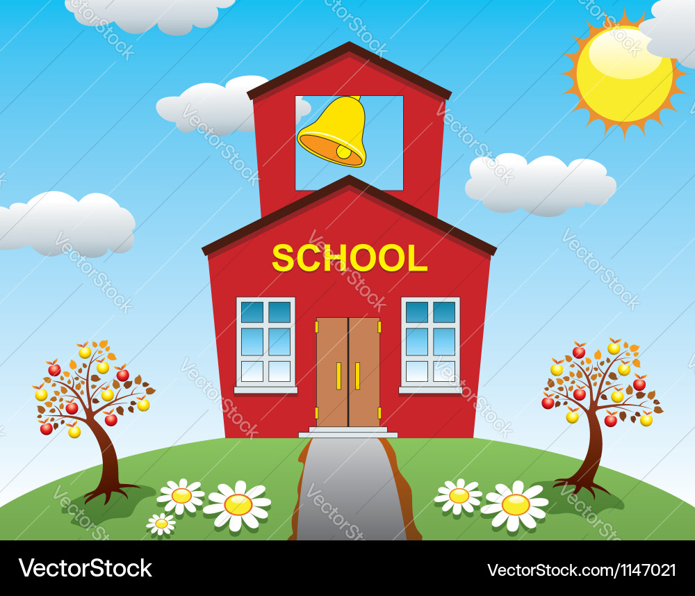 School house Royalty Free Vector Image - VectorStock