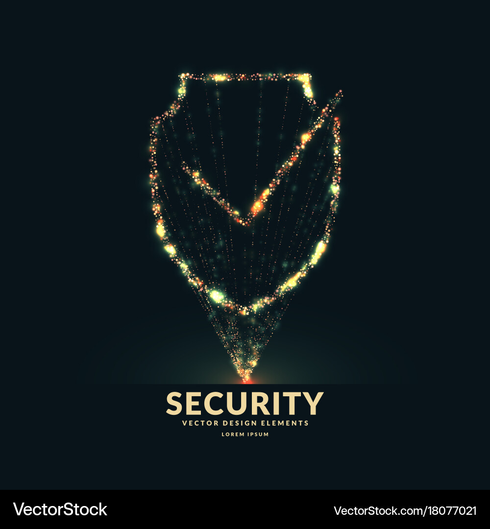 Shield a symbol of security and reliability Vector Image