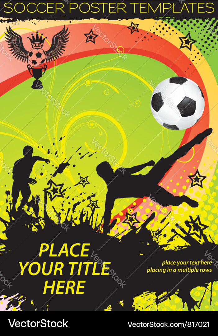 Soccer poster Royalty Free Vector Image - VectorStock