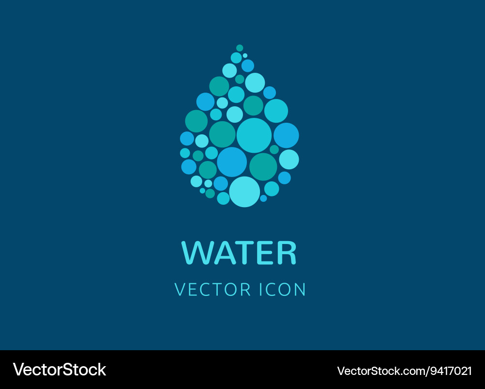 Water wave and drop icon symbols Royalty Free Vector Image