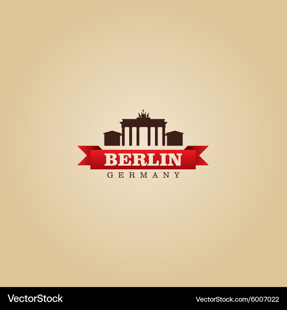 Berlin germany city symbol Royalty Free Vector Image