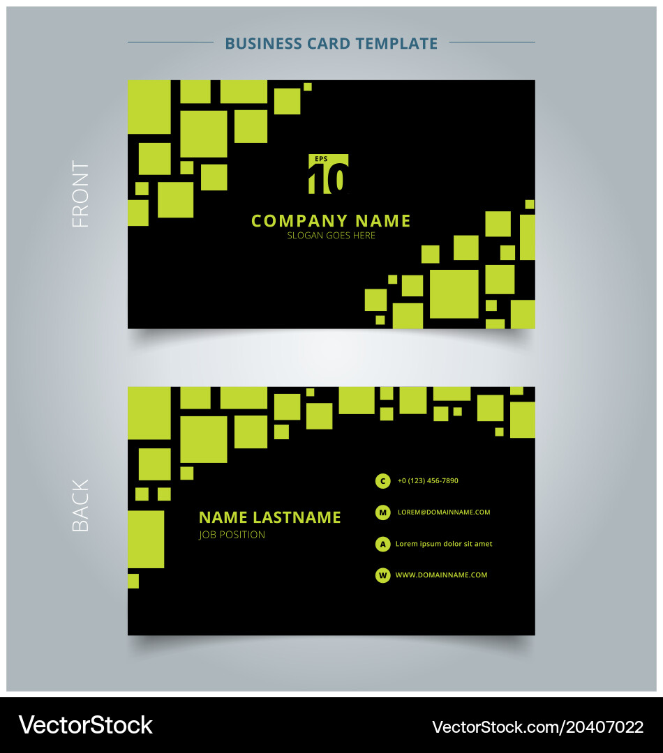 Creative business card and name template Vector Image