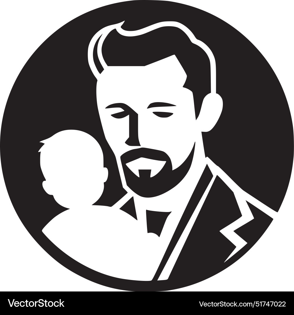 Father - minimalist and simple silhouette Vector Image