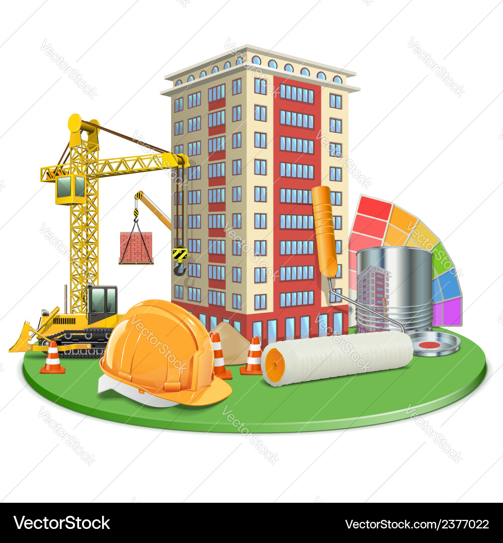 Living block construction Royalty Free Vector Image
