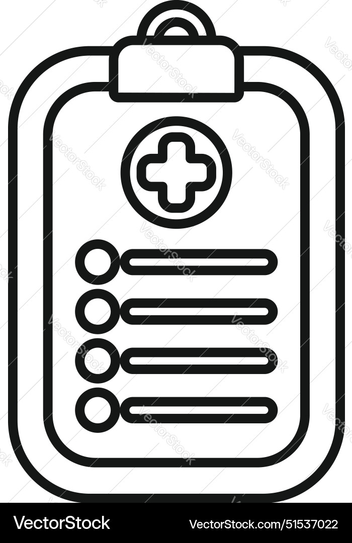 Medical clipboard checklist icon Royalty Free Vector Image