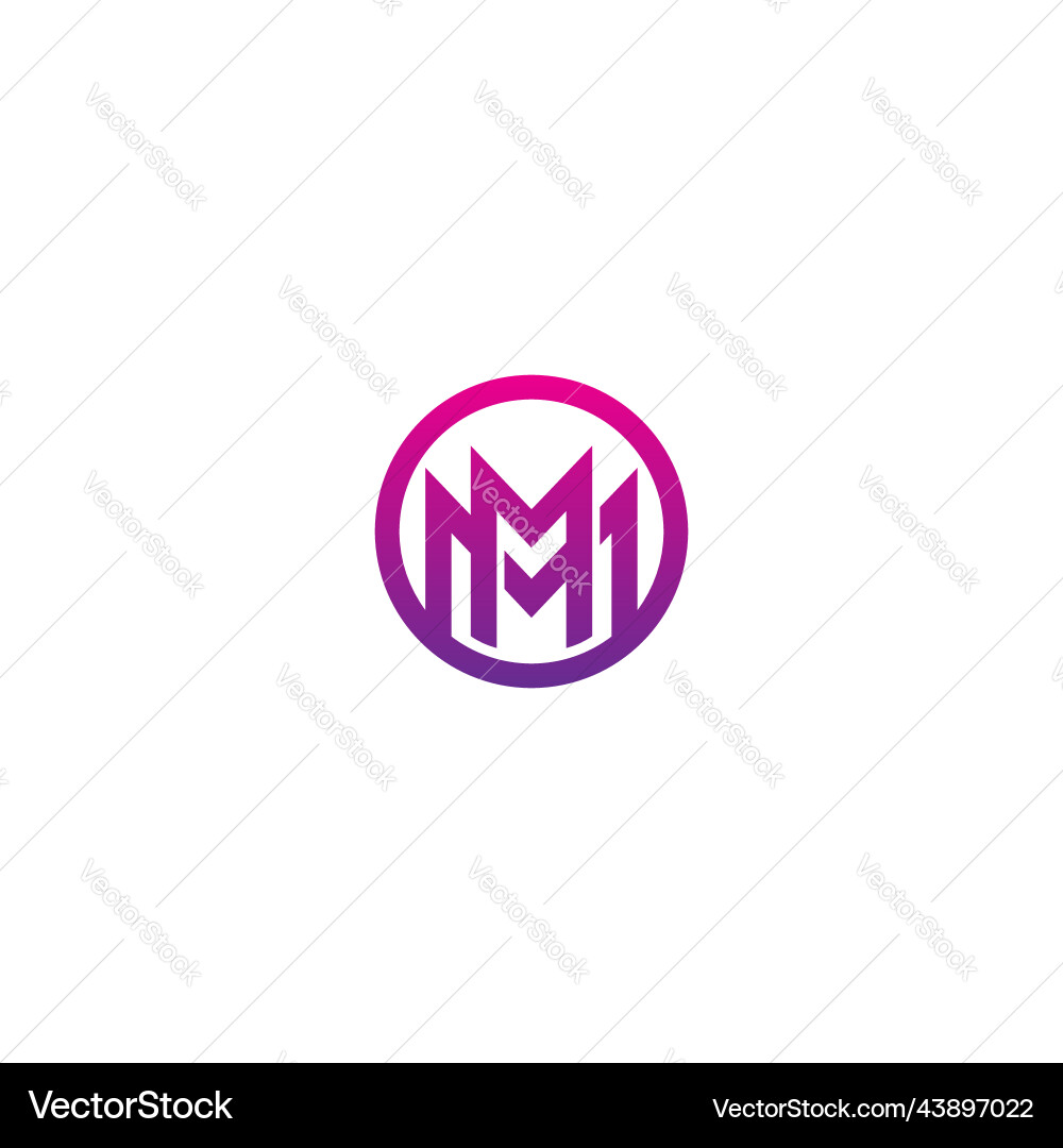 Mm monogram logo Royalty Free Vector Image - VectorStock