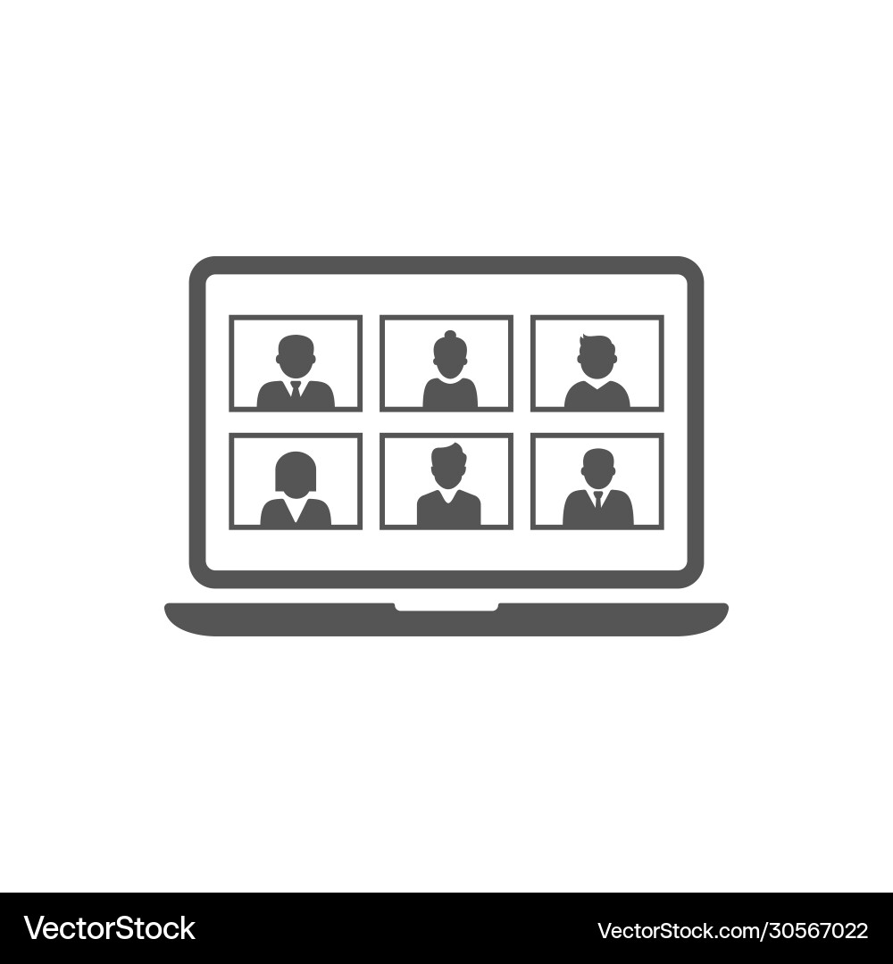 Online virtual meetings work from home Royalty Free Vector