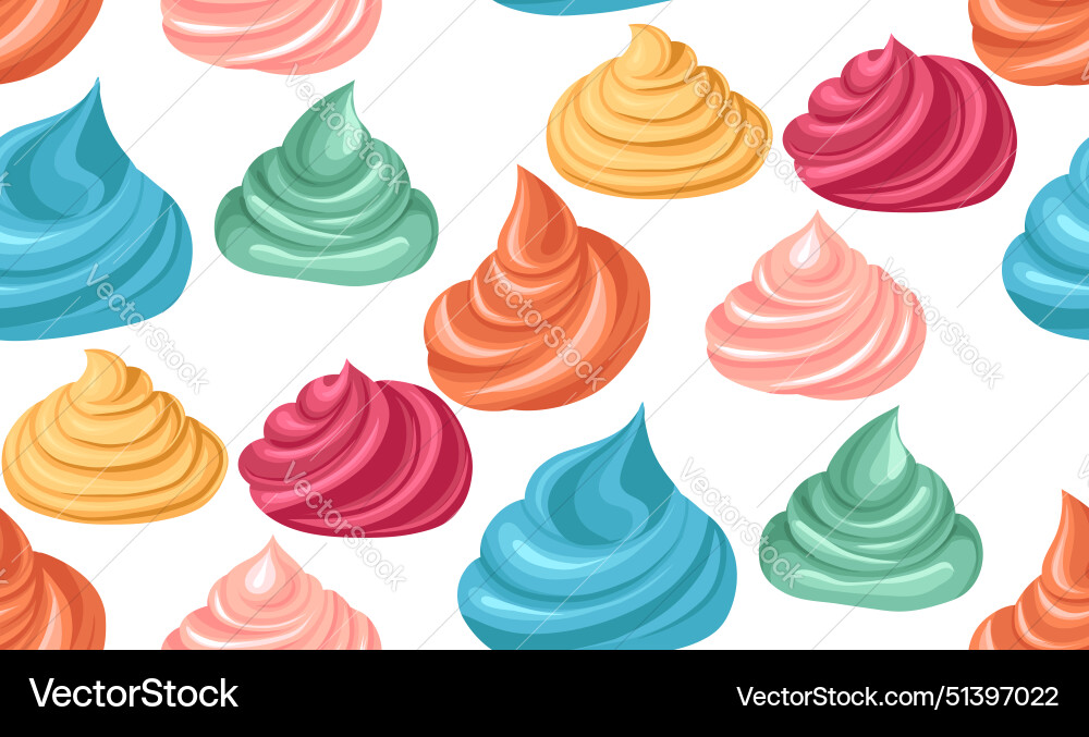 Seamless pattern with colorful cartoon Royalty Free Vector
