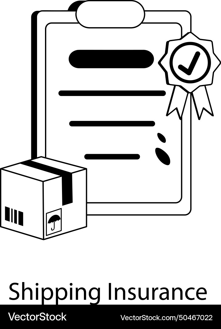 Shipping insurance Royalty Free Vector Image - VectorStock