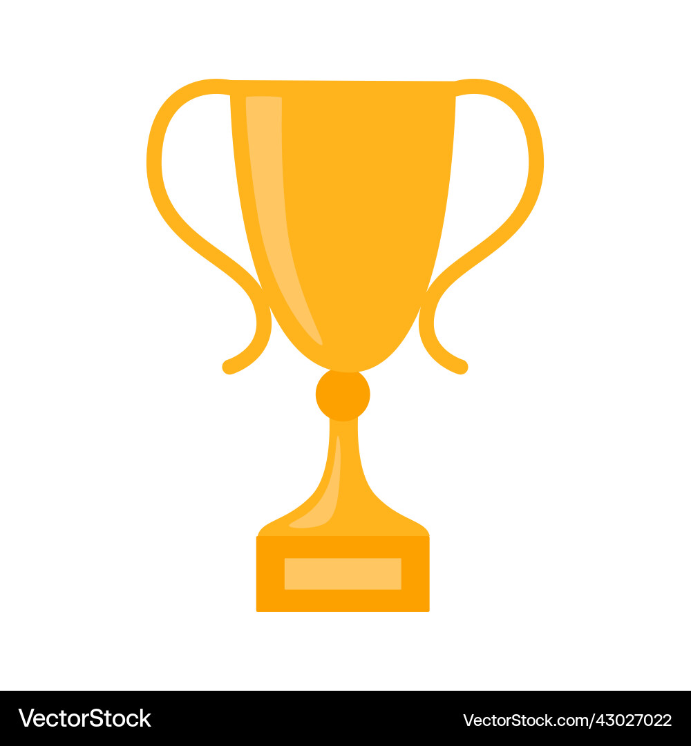 Trophy gold cup award Royalty Free Vector Image