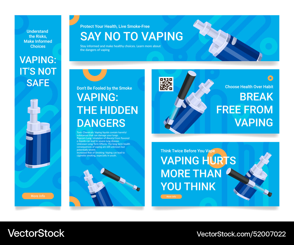 Vaping not safe dangerous smoke information Vector Image