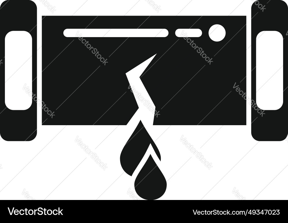 Broken water pipe icon simple fix service Vector Image