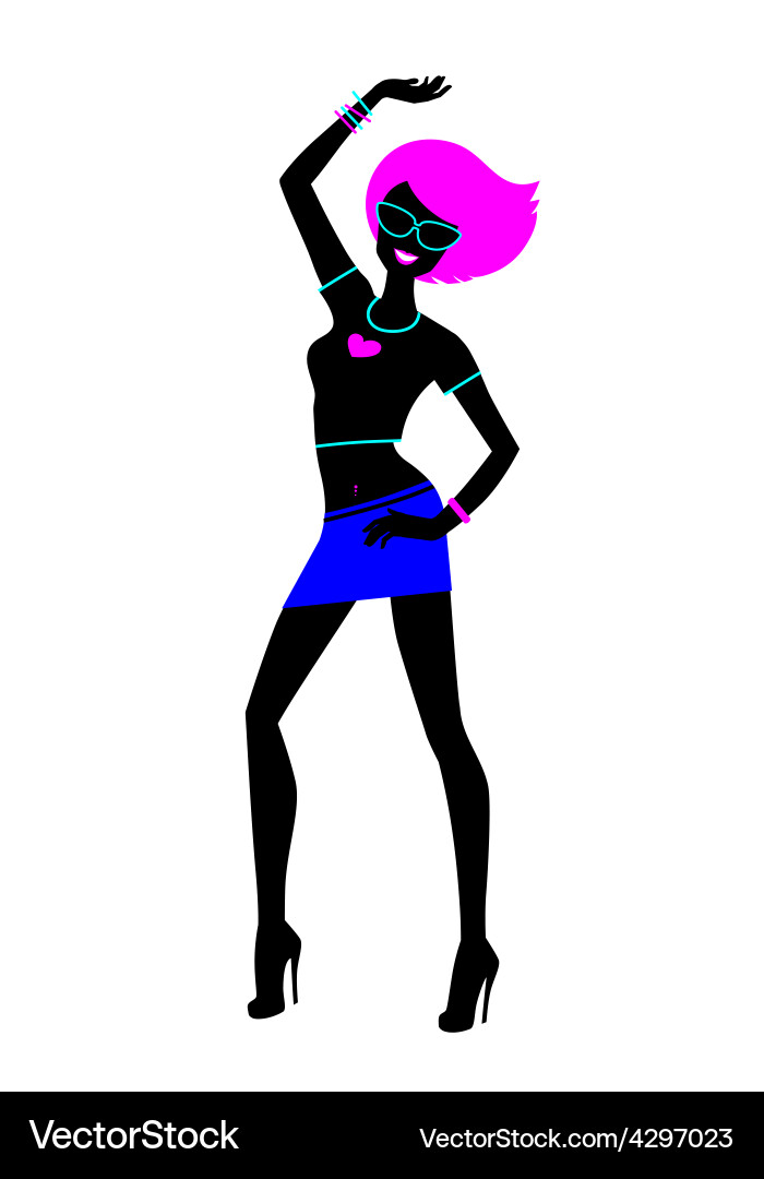 Dancing girl Royalty Free Vector Image - VectorStock