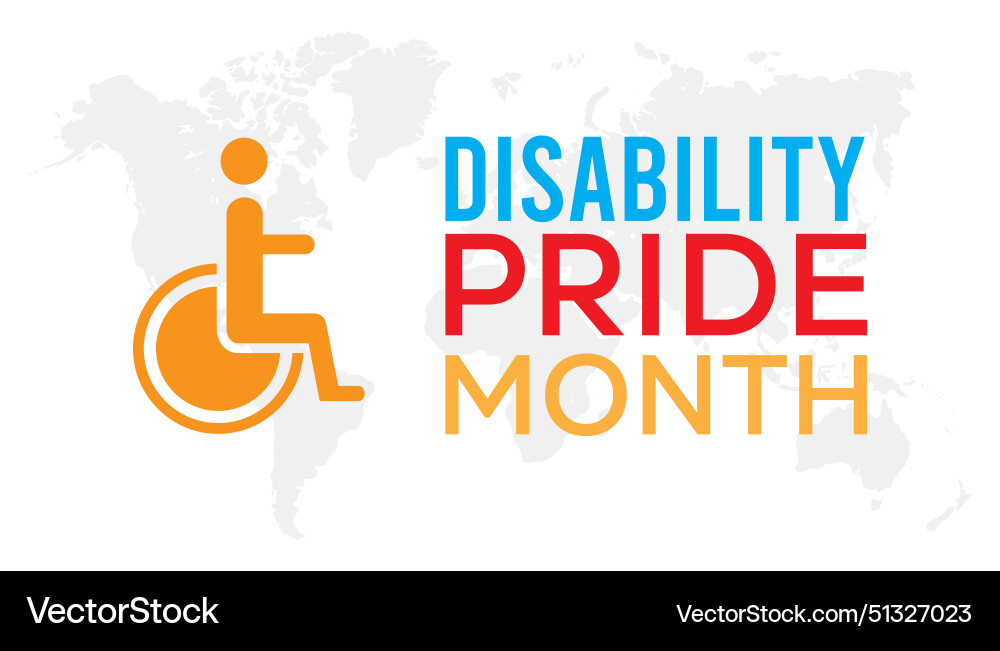 Disability pride month Royalty Free Vector Image
