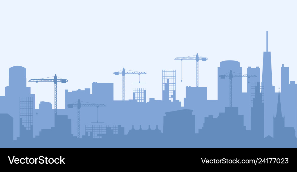 Industrial Skyline Silhouette Royalty Free Vector Image