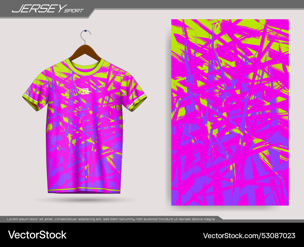 Sports geometric racing jersey design Royalty Free Vector