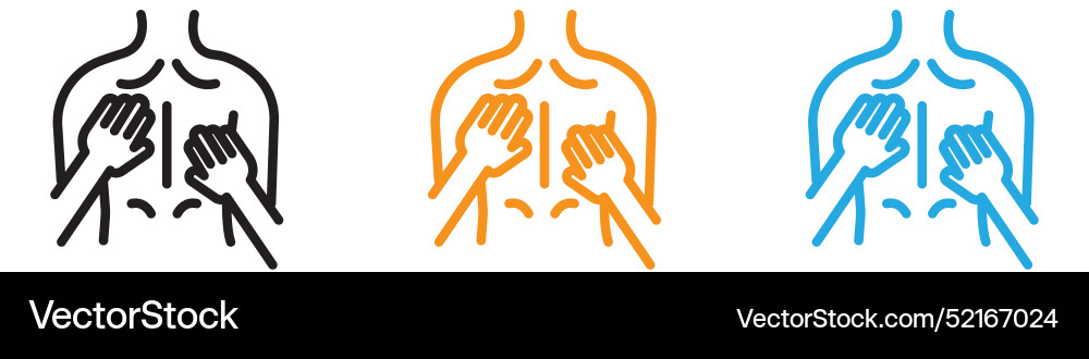 Back massage icon logo set collection for web app Vector Image