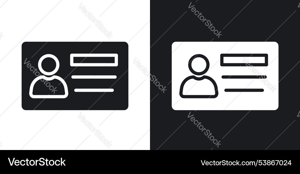 Identity card icon set Royalty Free Vector Image