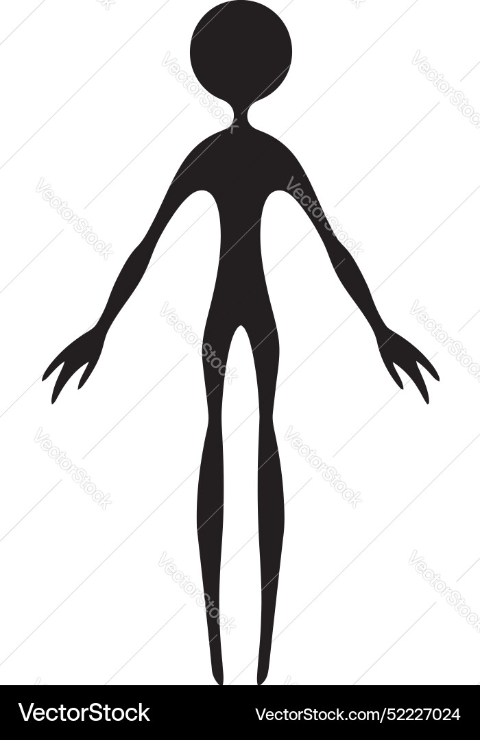 Ink illumination elegant monochrome stickman logo Vector Image
